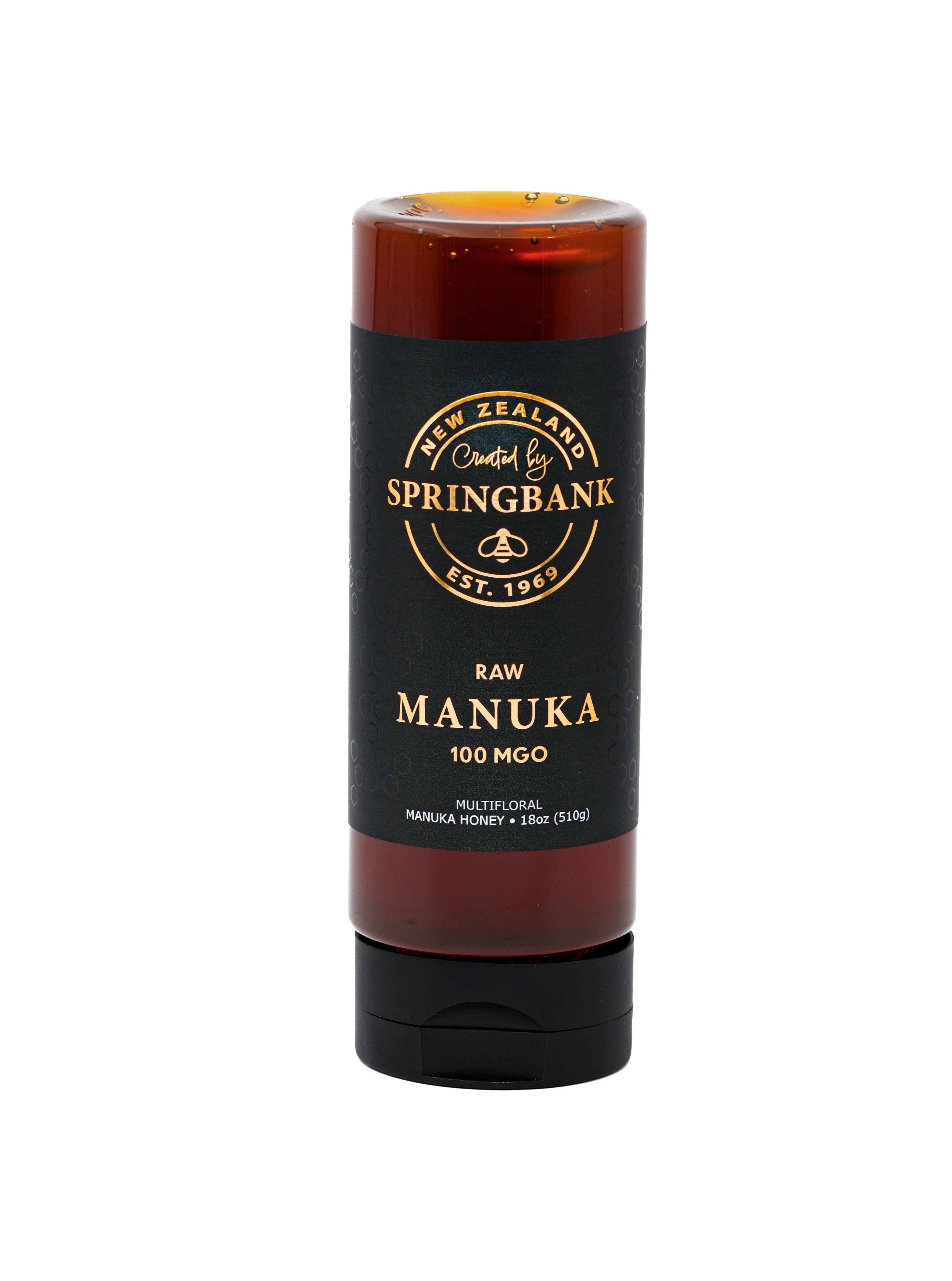 100 MGO Manuka Honey 18oz Squeezy – Springbank Honey